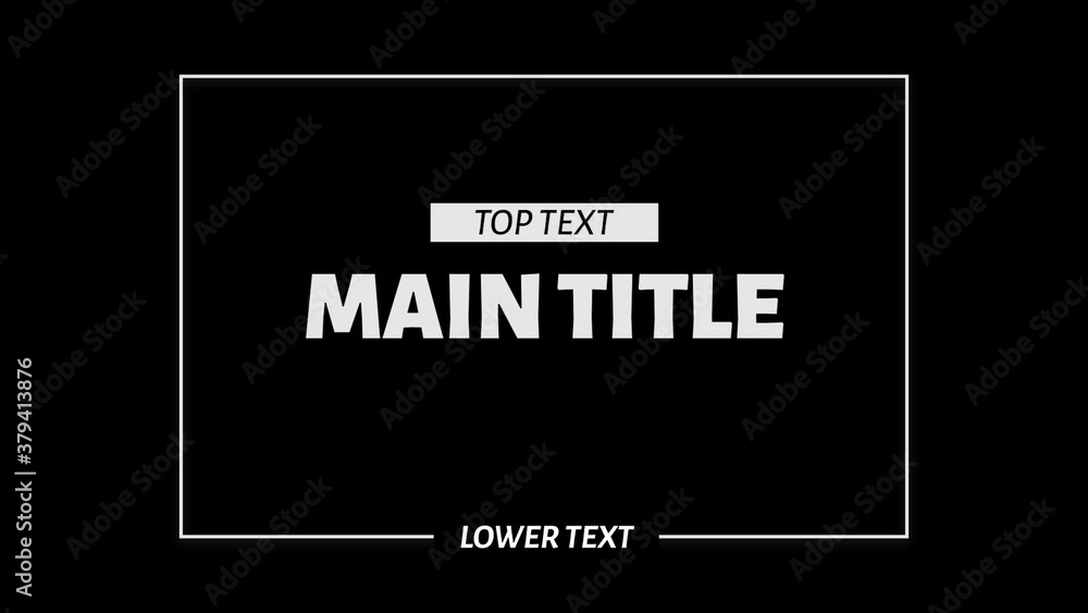 Modern Title With Border Stock Template | Adobe Stock