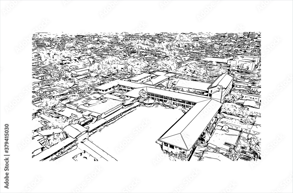 Building view with landmark of Batangas is a province in the ...