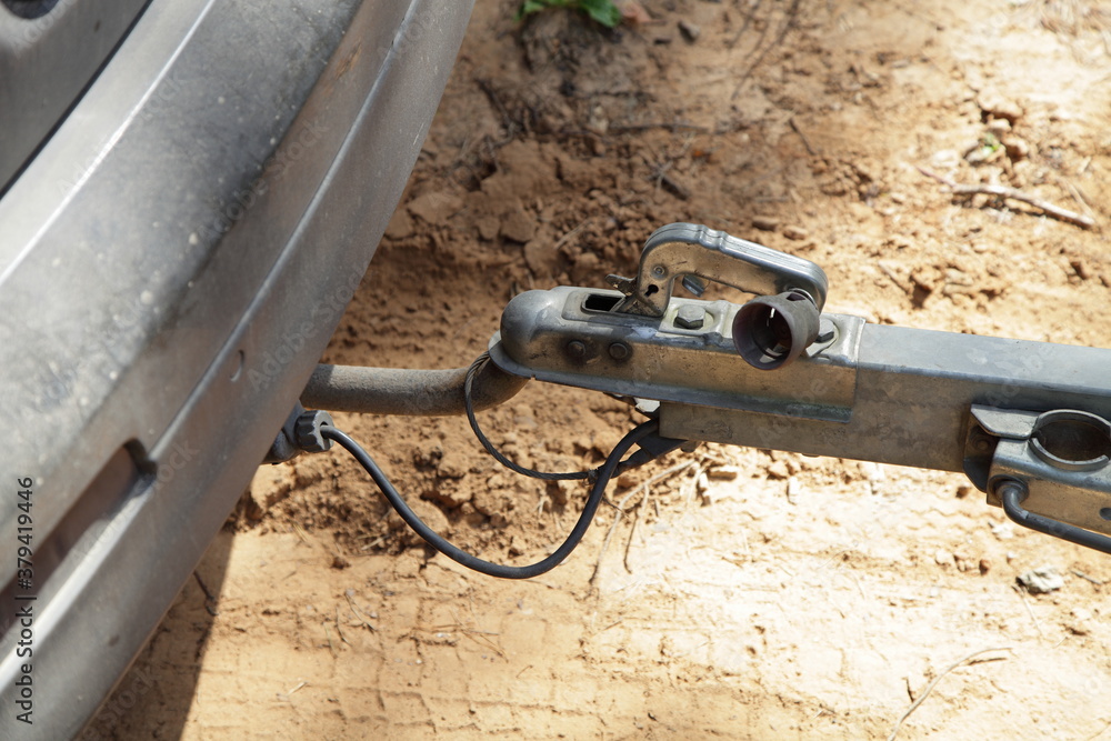 SUV car traction coupling device with trailer lock handle and ...