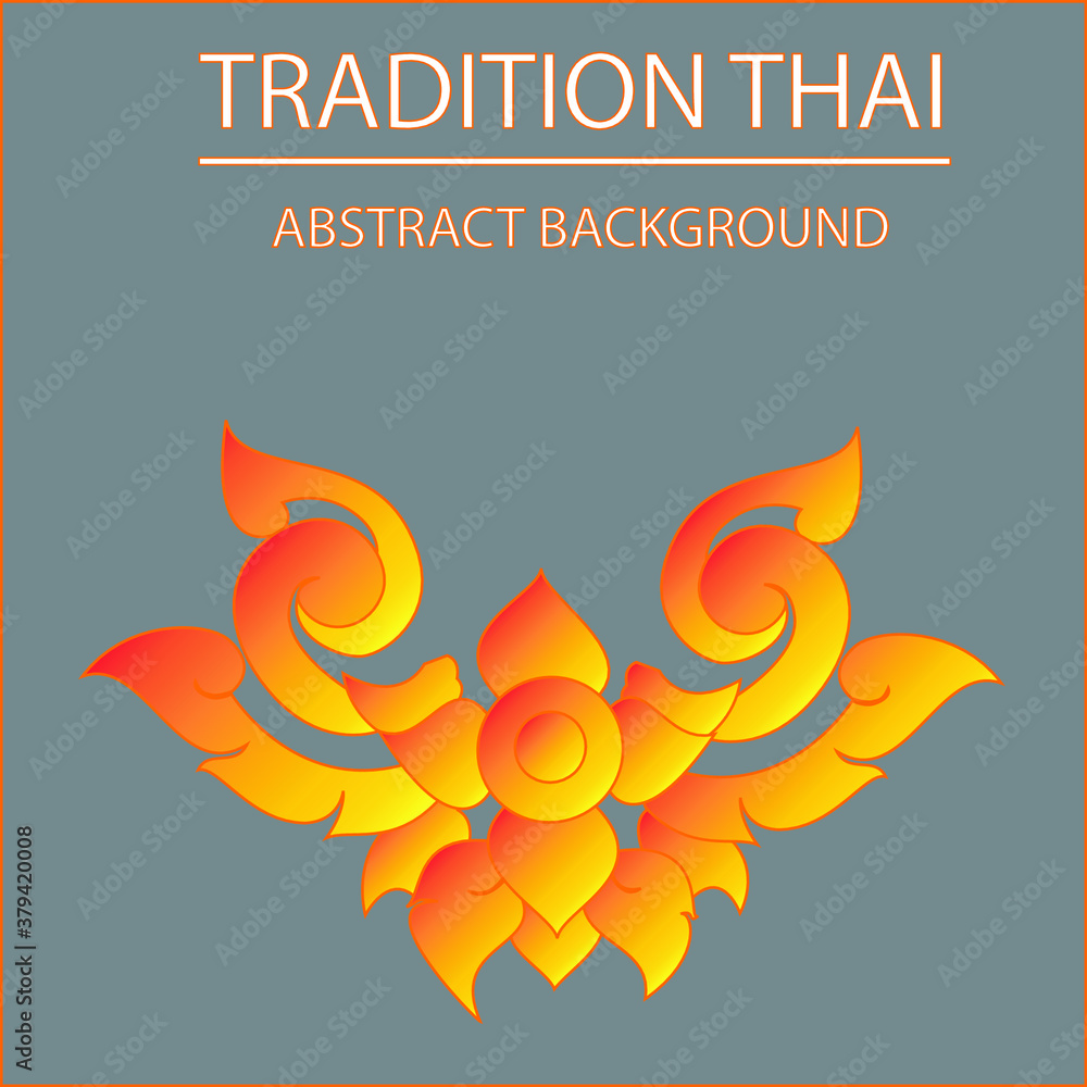Vector illustration. Thai art pattern or Line Thai background and ...