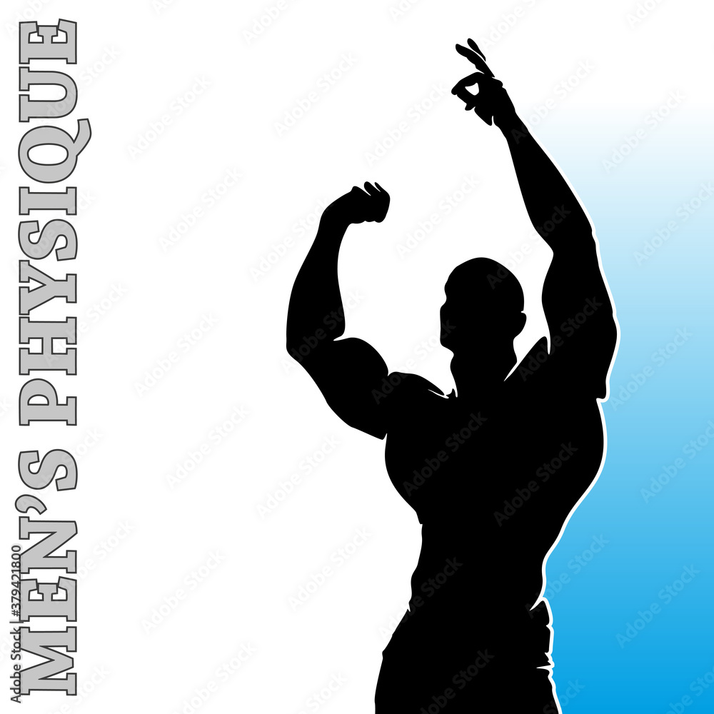 Muscle man silhouette lifting weights fitness gym icon bodybuilder ...