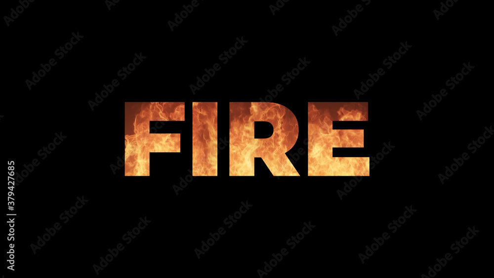 Fire Cutout Title Stock Template | Adobe Stock