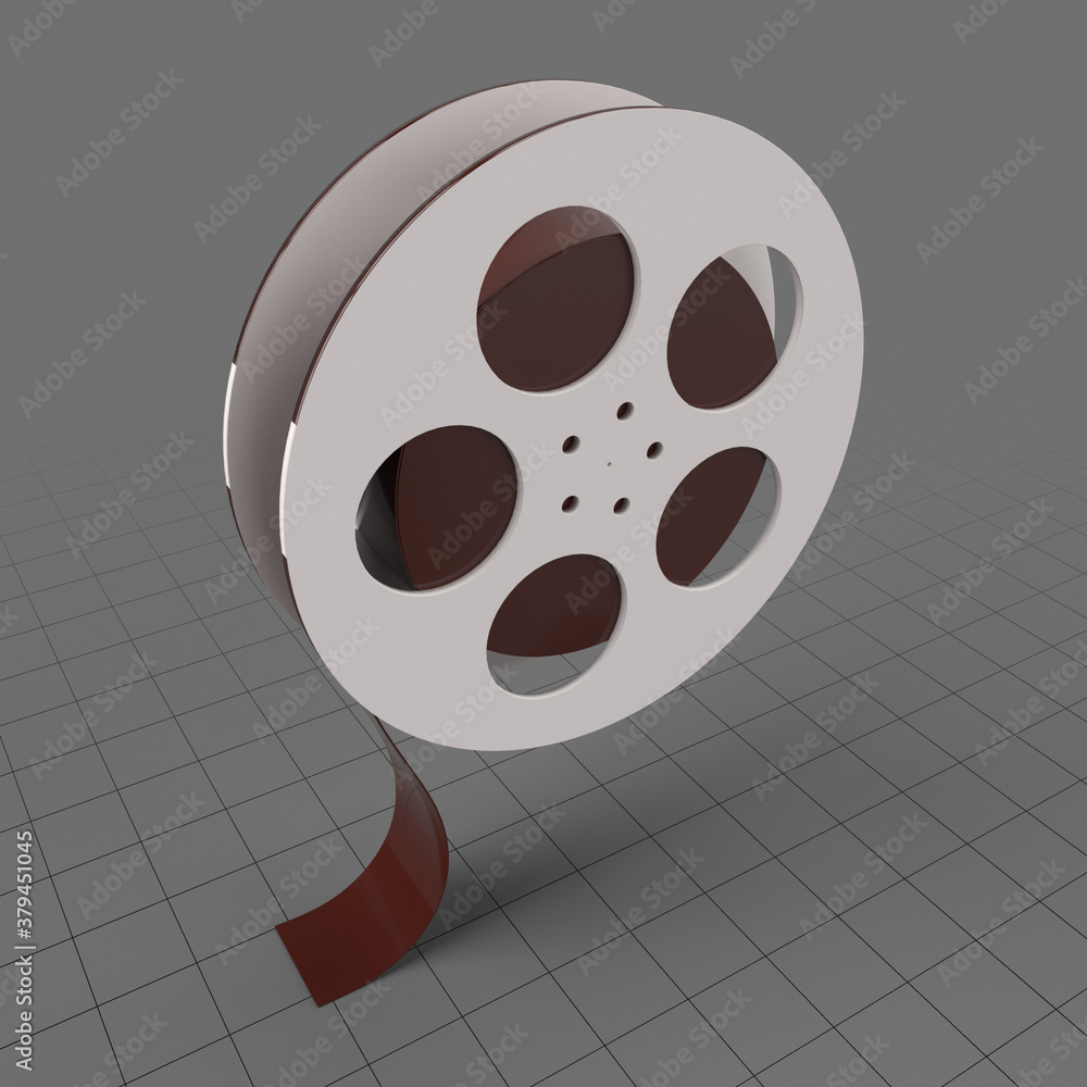 Stylized film reel Stock 3D asset | Adobe Stock