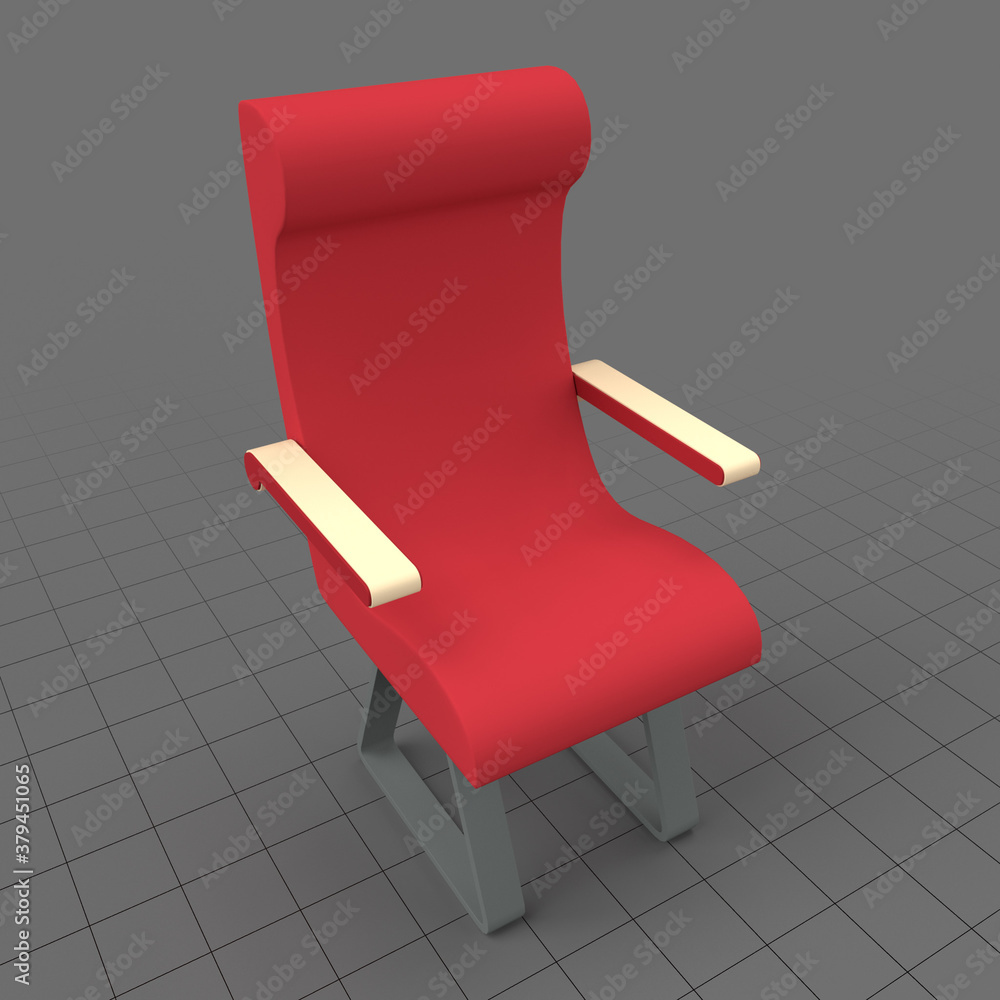 Stylized cinema chair Stock 3D asset | Adobe Stock