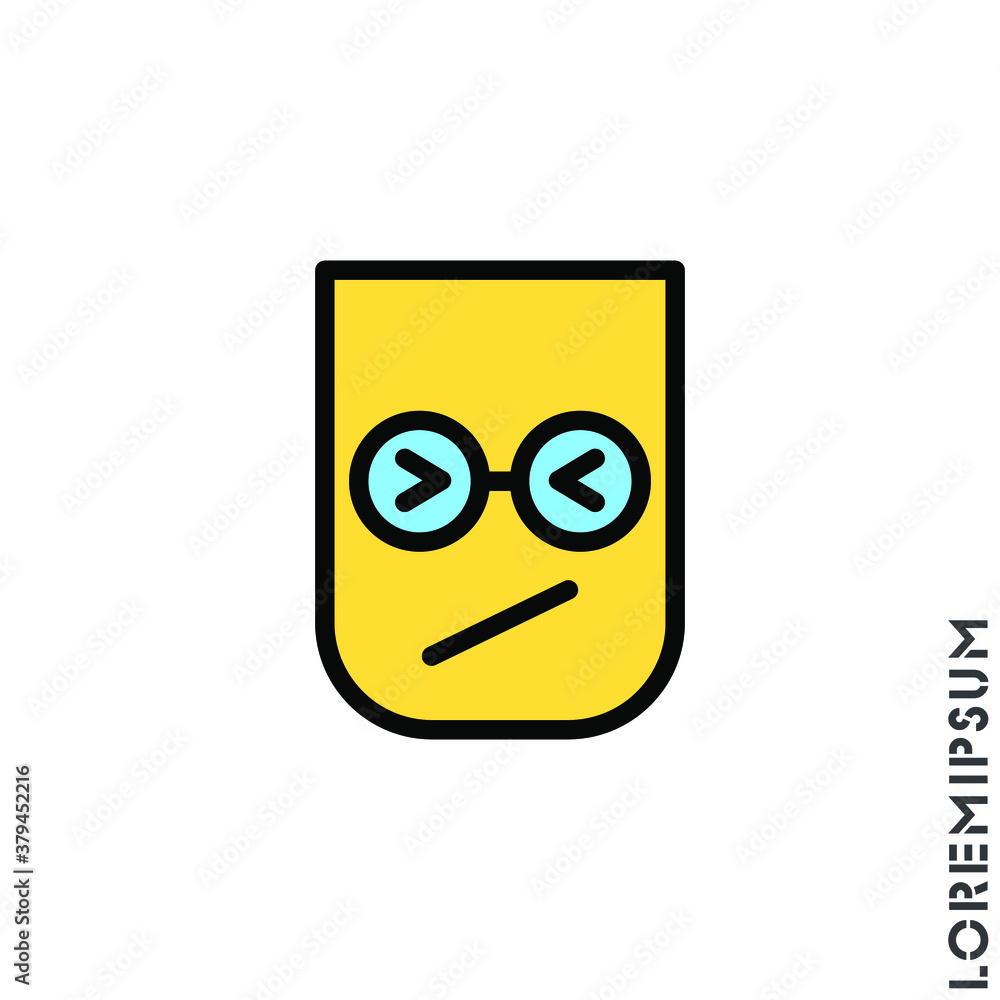 Angry and Holding Temper color Emoticon Icon Vector Illustration. Style ...