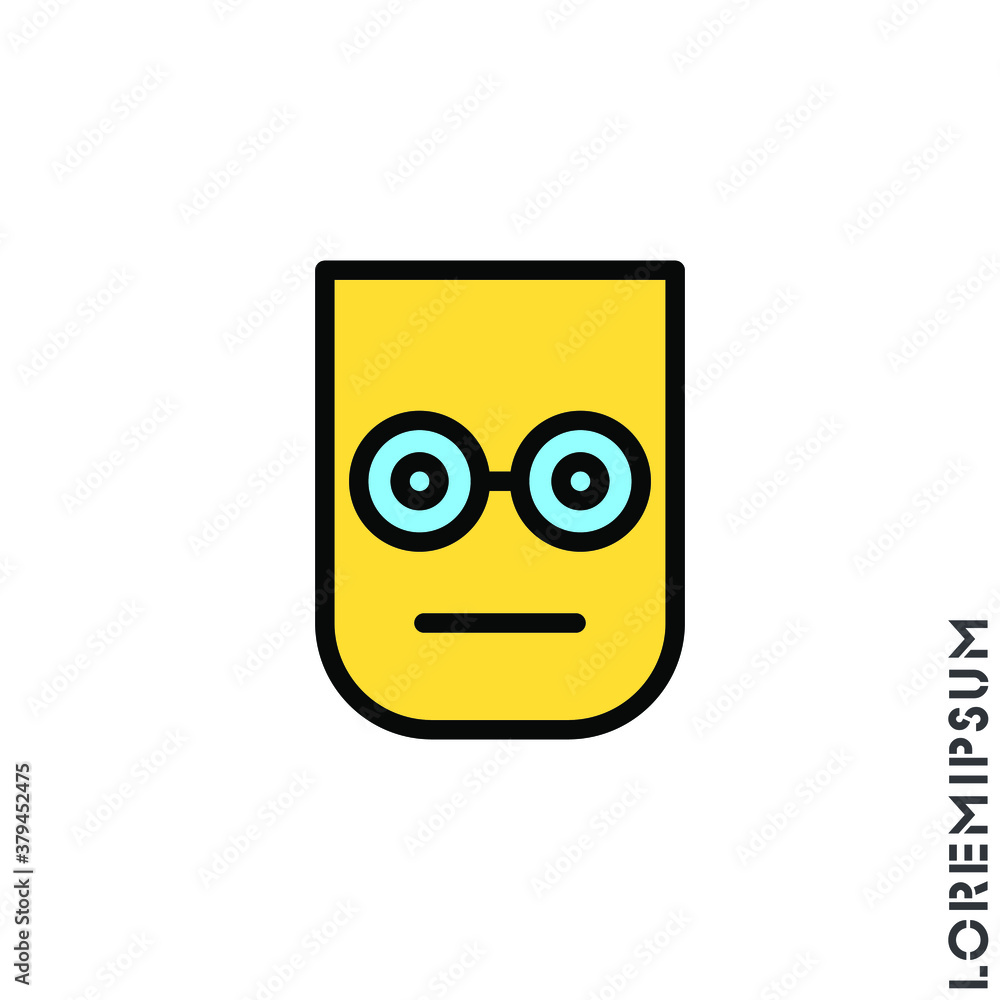 Meh color icon vector, emoticon symbol. Modern flat symbol for web and ...