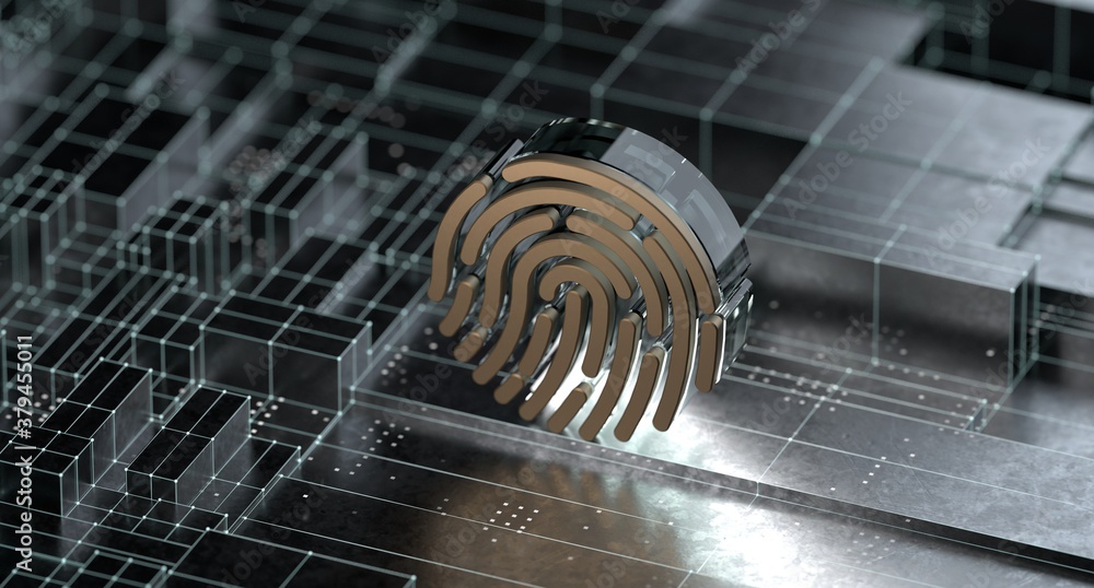 Cyber Security Digital Technology, Fingerprint Scanner Stock ...