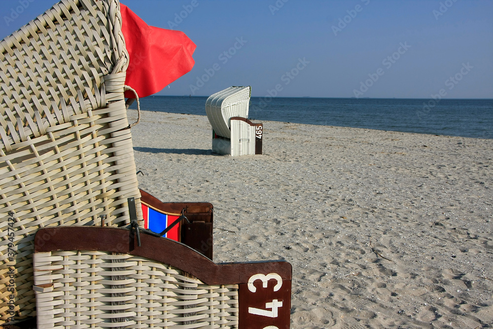 Am Strand von Goting Beach at the Foehr Island. Foehr, Schleswig ...