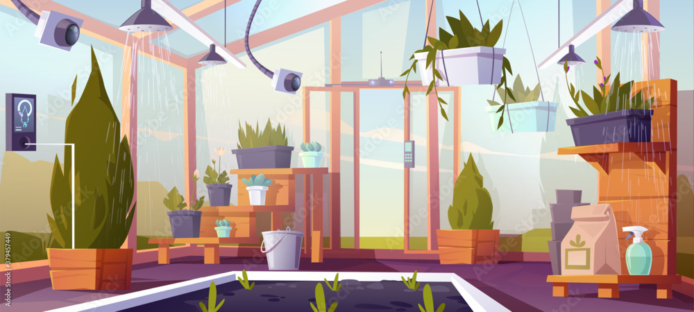 Smart farm, futuristic technologies in farming industry. Digital ...