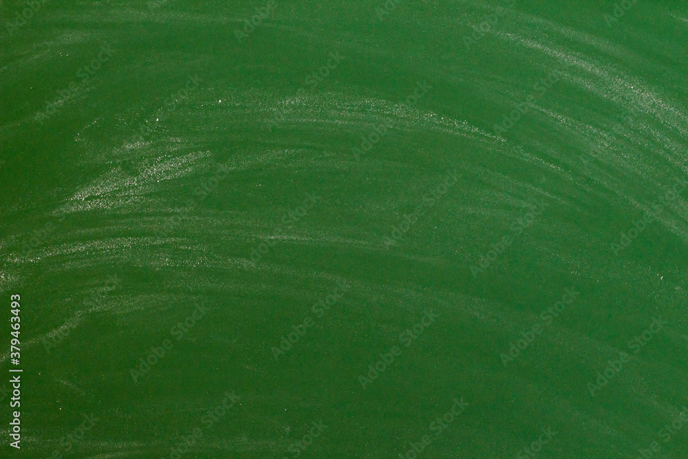 Blank, green color chalkboard background,with white color chalk trails ...