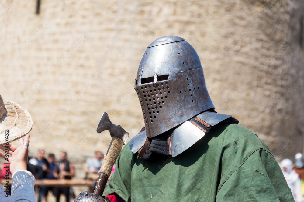ODESSA, UKRAINE - JULY 20, 2019: Battle of the Knights with medieval ...