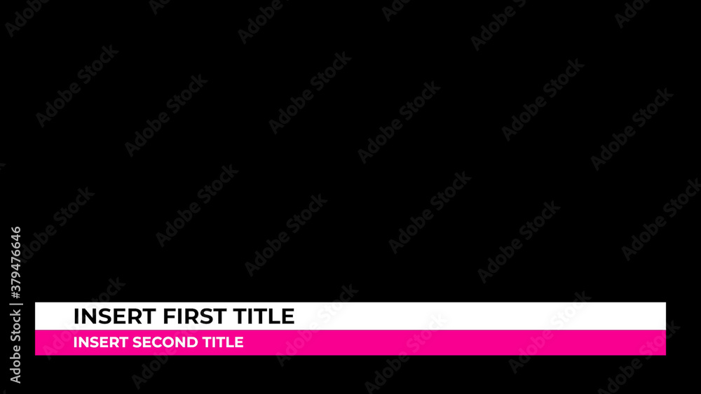 Wide Two Color Lower Third Stock Template | Adobe Stock