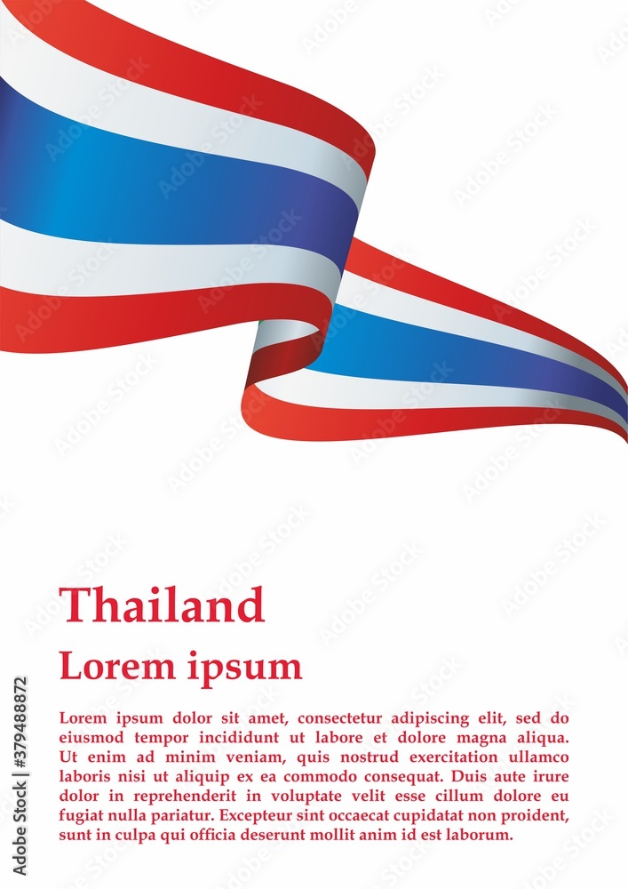 flag of Thailand. Kingdom of Thailand. Template for award design, an ...