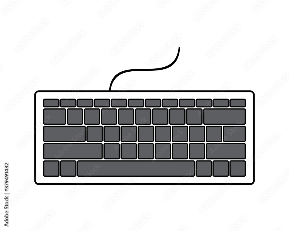Laptop keyboard element design. Vector illustration isolated. Stock ...