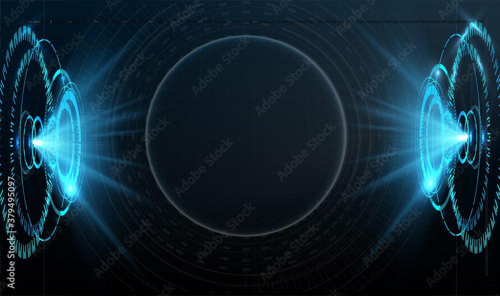 Futuristic circle vector HUD, GUI, UI interface screen design. Abstract ...