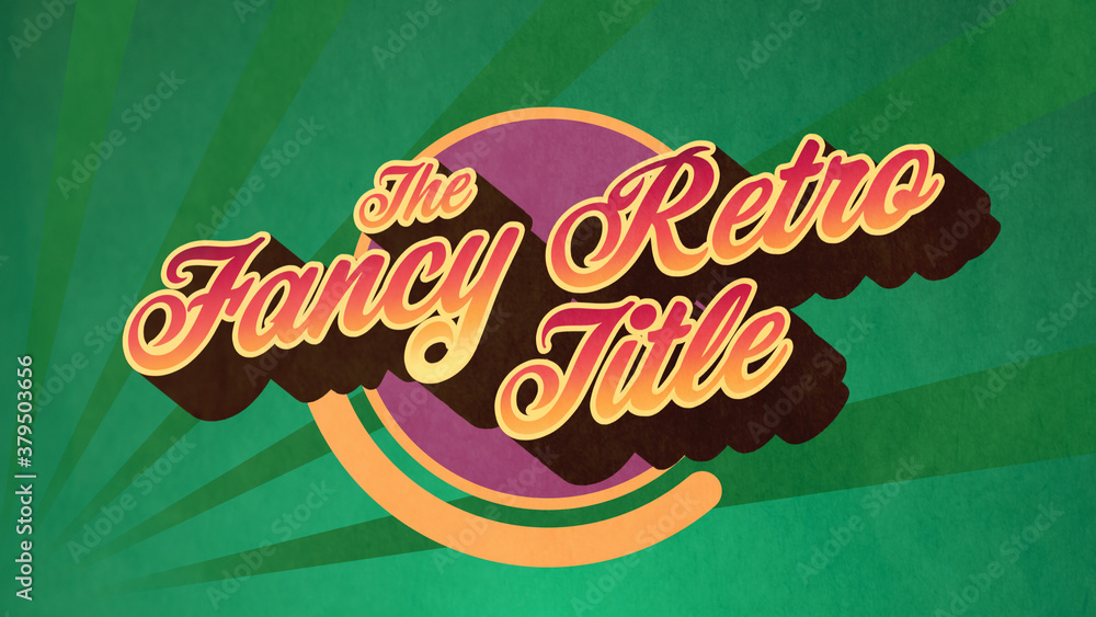 Fancy Retro Title Stock Template | Adobe Stock