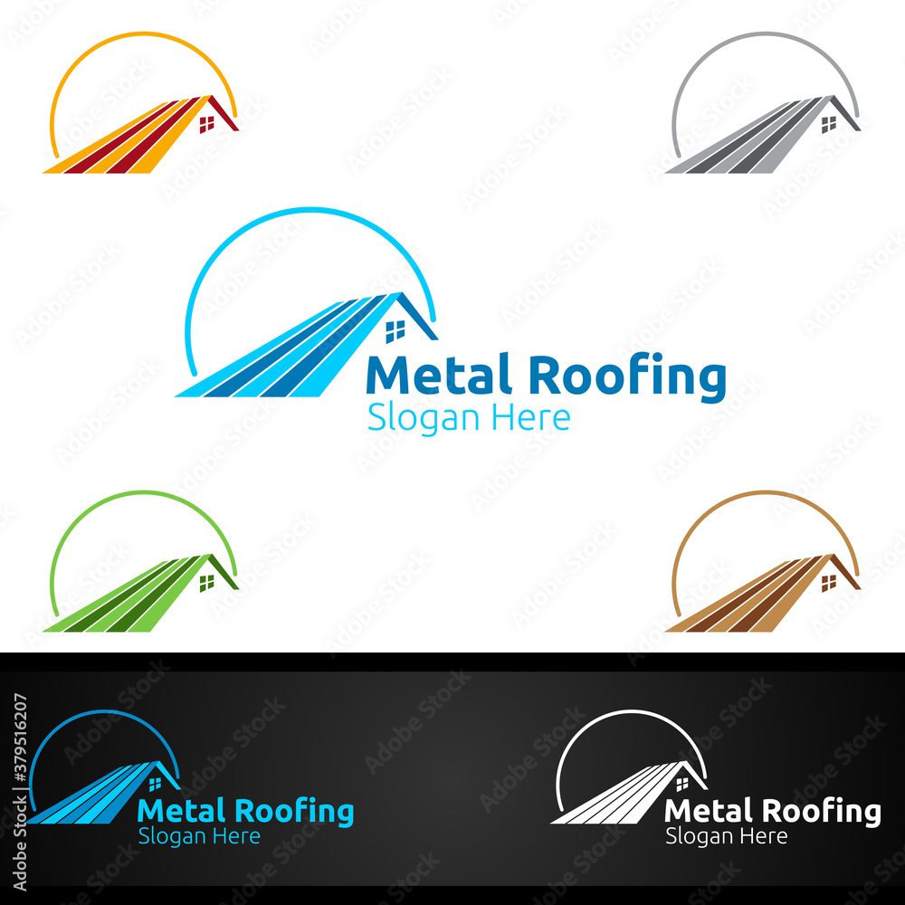 Metal Roofing Logo for Shingles Roof Real Estate or Handyman ...