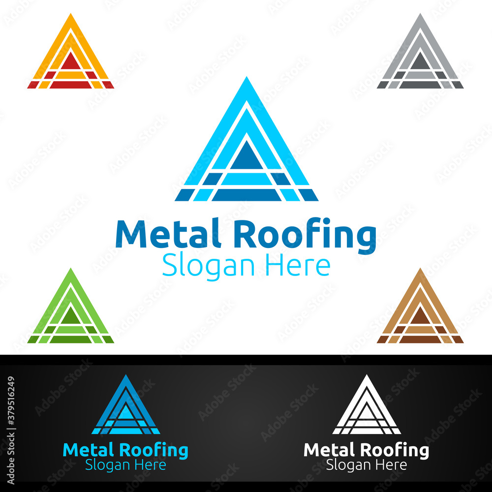 Metal Roofing Logo for Shingles Roof Real Estate or Handyman ...