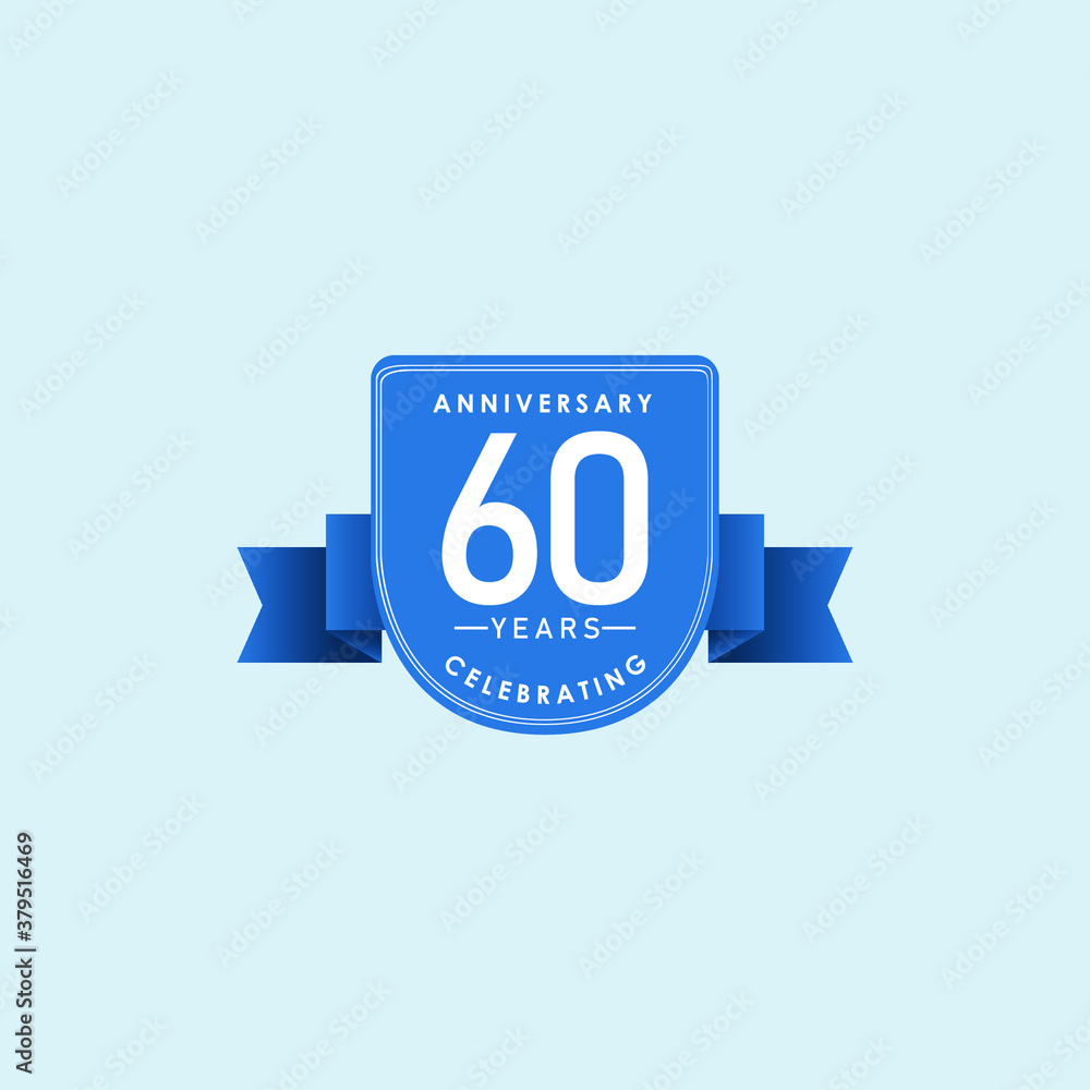 60 year anniversary vector template. Design for your celebration ...