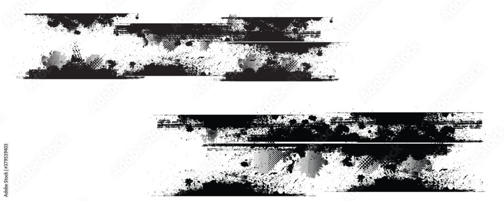 Edges Vector Set . Design Elements . Grunge Borders , Dividers or Brush ...