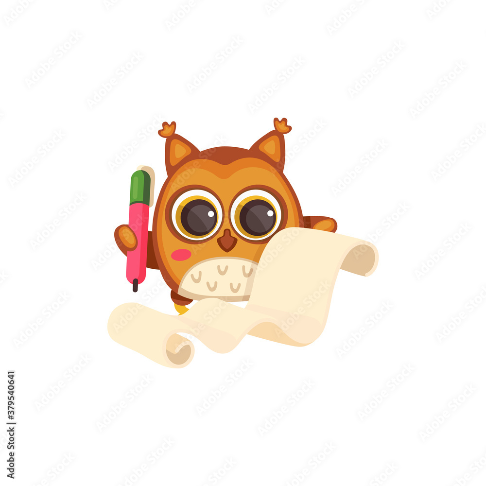 Owl Writing Clipart