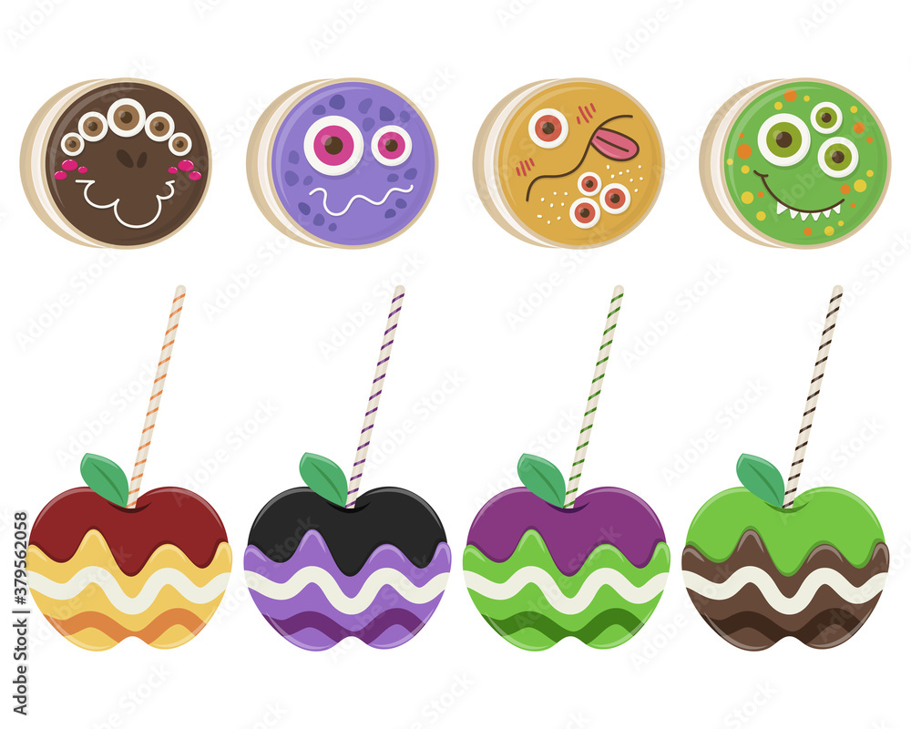 Halloween Candy Apple Clipart