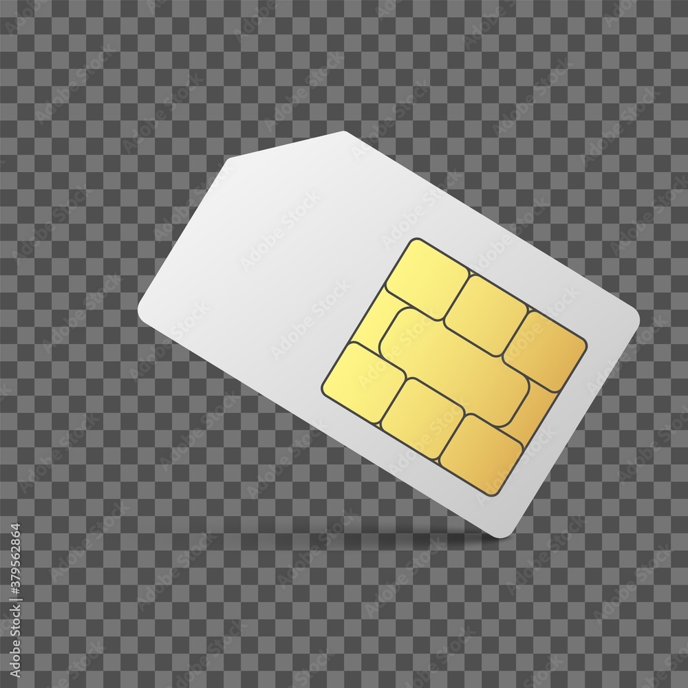 Sim card vector mobile phone icon chip. Vector cellphone simcard ...