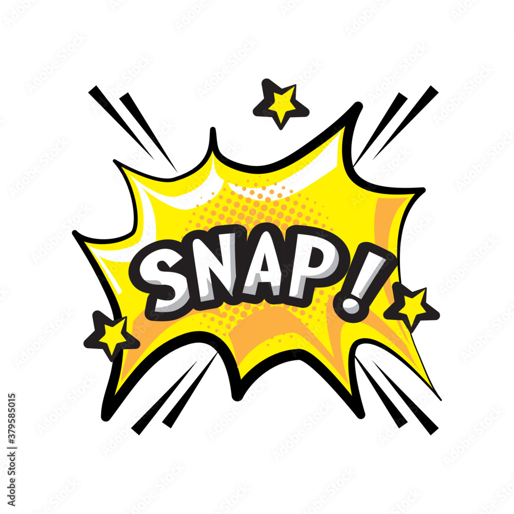 pop art snap explosion bubble detailed style icon vector design Stock ...