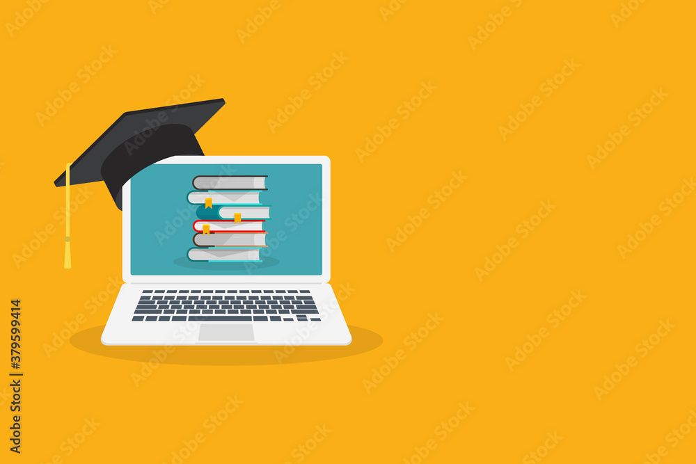 Online learning - learn online. Vector illustration Stock Vector | Adobe Stock