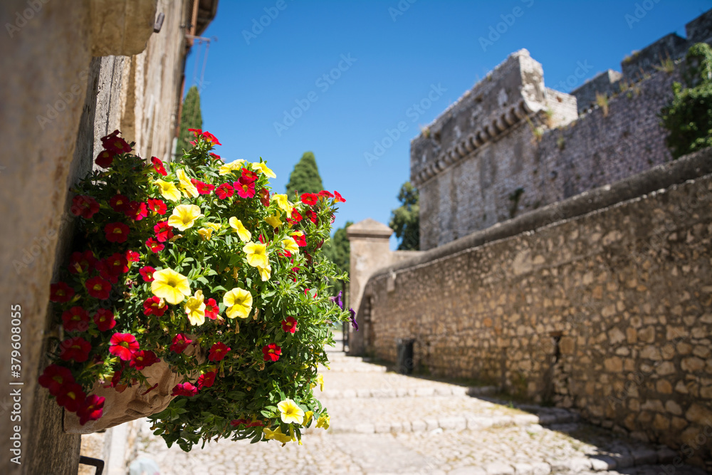 Foto de Colorful Flower Bouquet in the beautiful Sermoneta village with ...