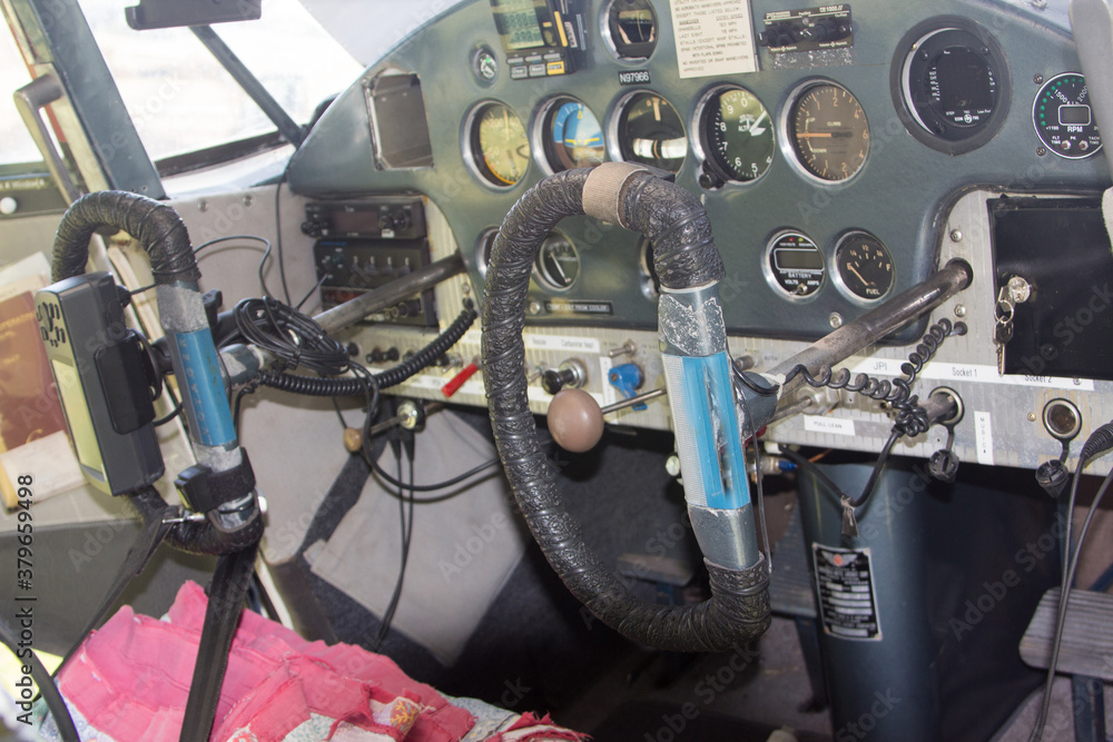 commands of the areoplane Stock Photo | Adobe Stock