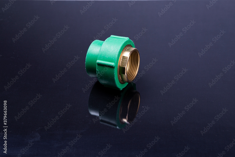 Plastic T-tube fittings on Black background, PVC Pipe connections, PVC ...