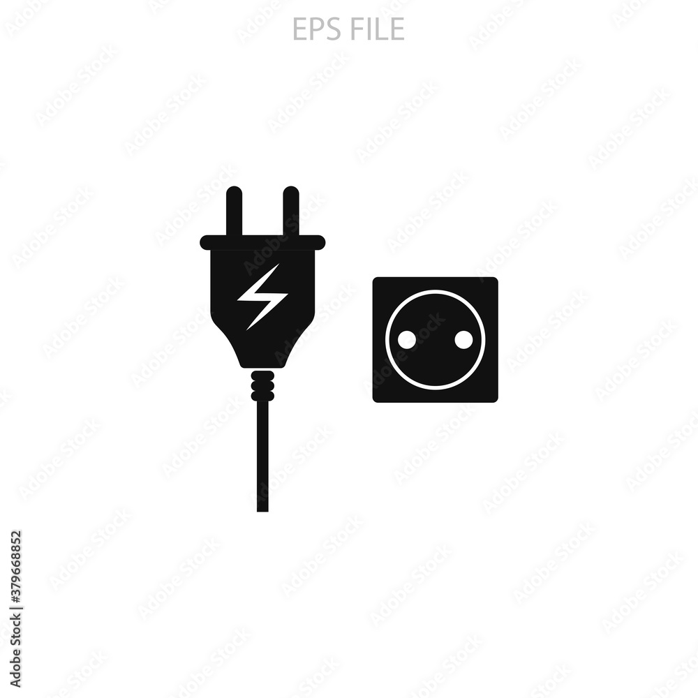 Electricity plug icon for your website, logo, app, UI, product print ...