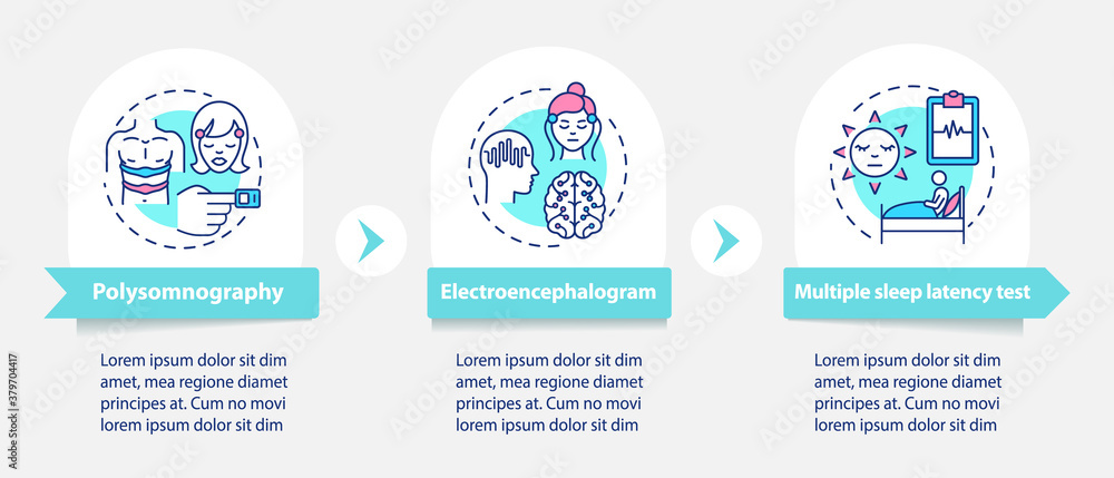 Multiple sleep latency test vector infographic template. Healthcare ...