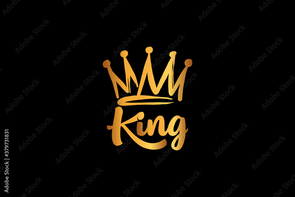 hand drawn Crown logo design Stock Vector | Adobe Stock