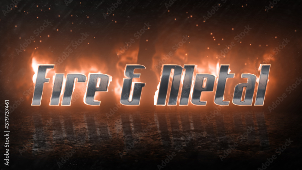 Fire and Metal Title Stock-Vorlage | Adobe Stock