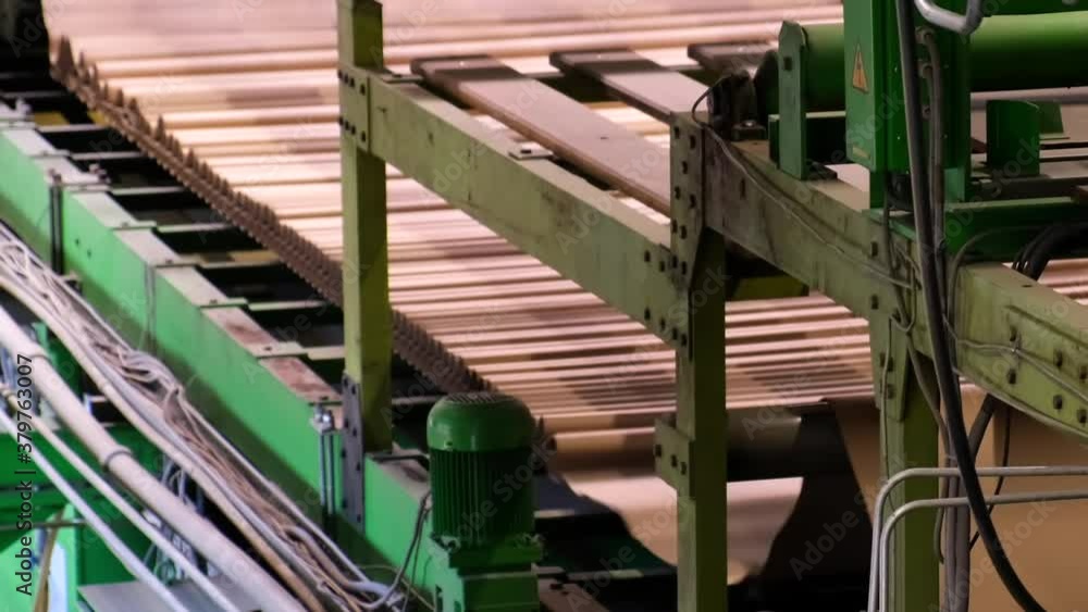 Enterprise for the production of cardboard containers . Closeup image ...