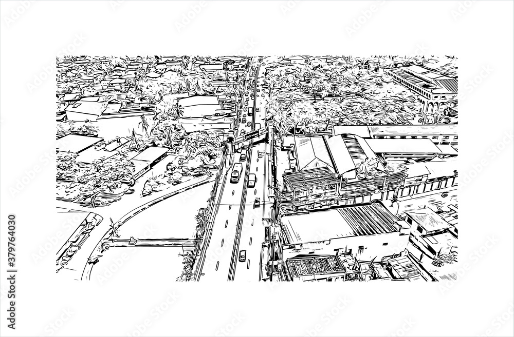 Building view with landmark of Batangas is a province in the ...