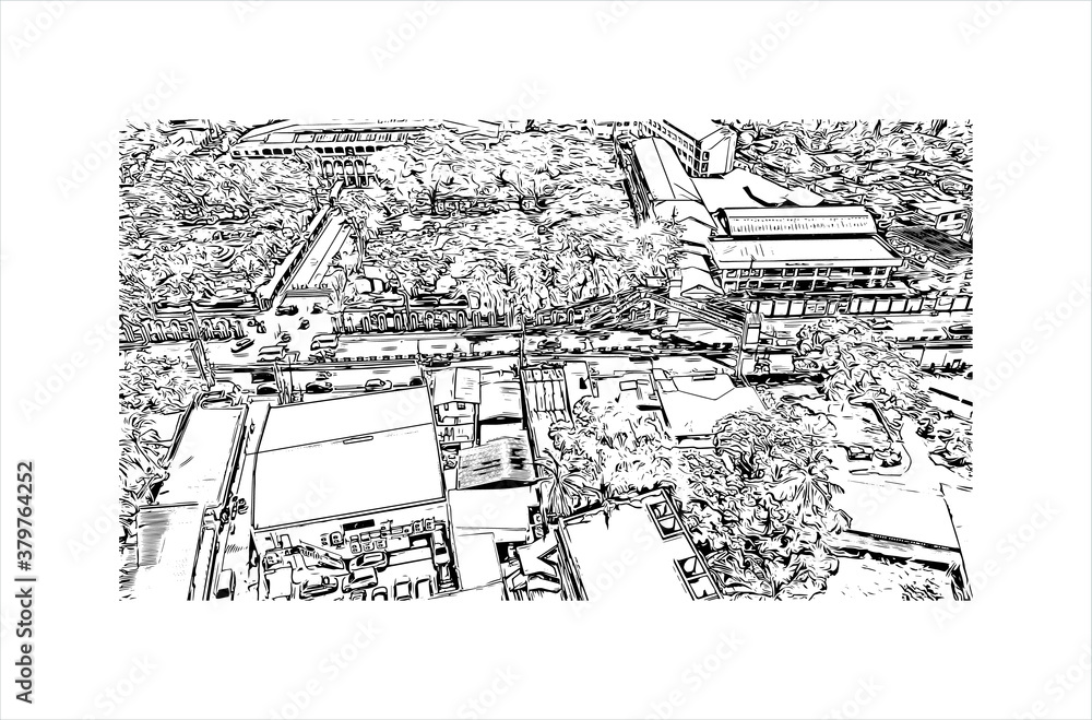 Building view with landmark of Batangas is a province in the ...