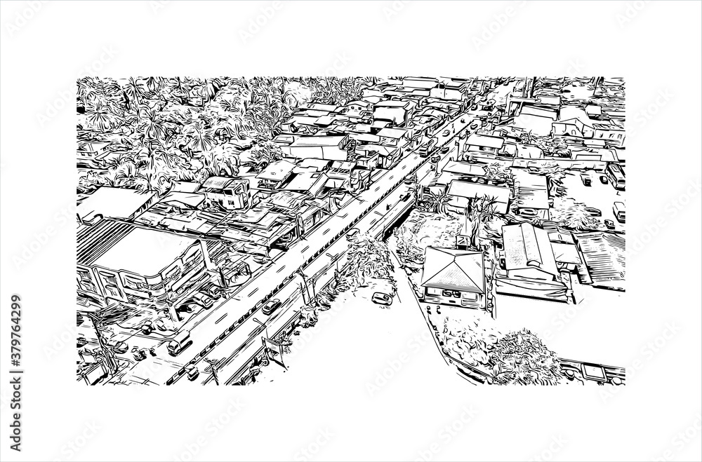 Building view with landmark of Batangas is a province in the ...