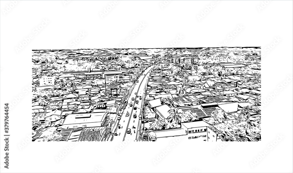 Building view with landmark of Batangas is a province in the ...