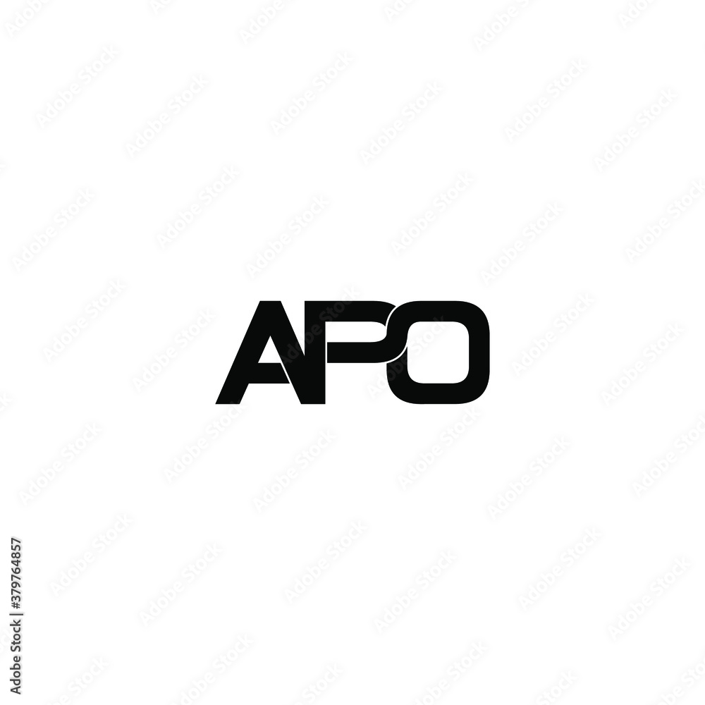 apo letter original monogram logo design Stock Vector | Adobe Stock