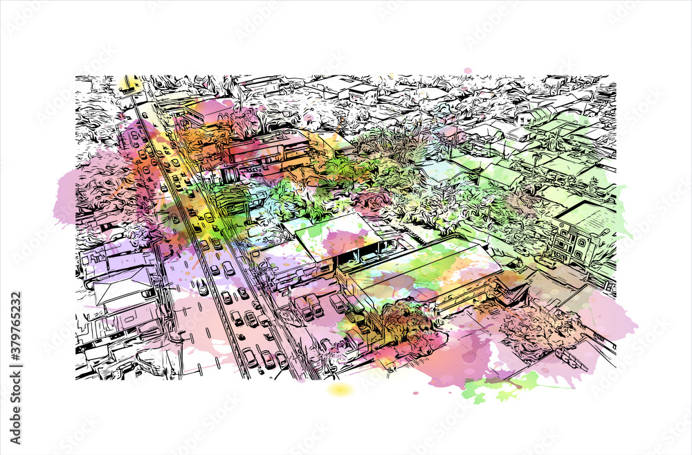 Building view with landmark of Batangas is a province in the ...