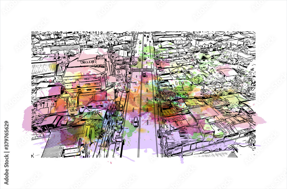 Building view with landmark of Batangas is a province in the ...