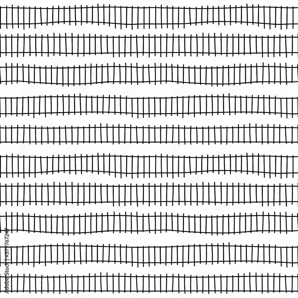 Seamless vector drawing of doodles in monochrome. Textile pattern ...