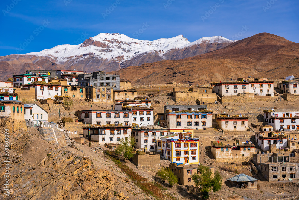 Kibber village, famous for snow leopard of Kibber wildlife sanctuary ...