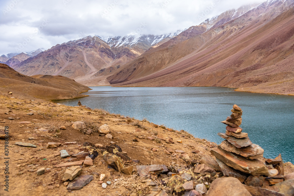 Chandratal or Lake of the moon is a high altitude lake located at 4300m ...