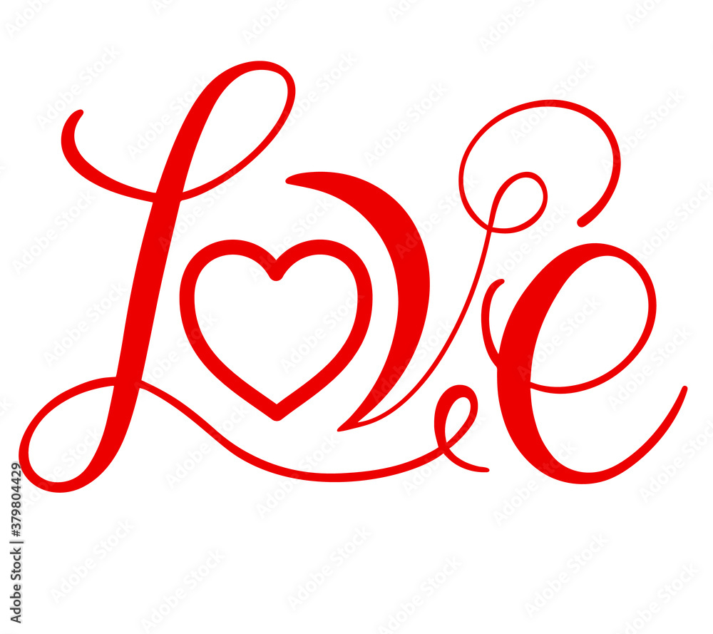 Love text. Romantic quote, handwritten calligraphy text for ...