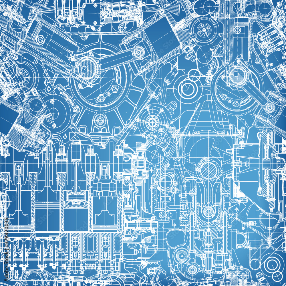 Drawing engine seamless pattern, background. Seamless pattern can be ...