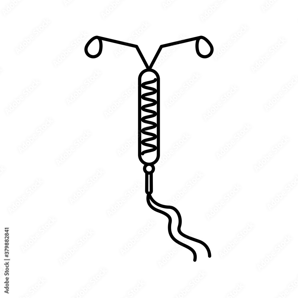 IUD, tiny device that's put into your uterus to prevent pregnancy Stock ...